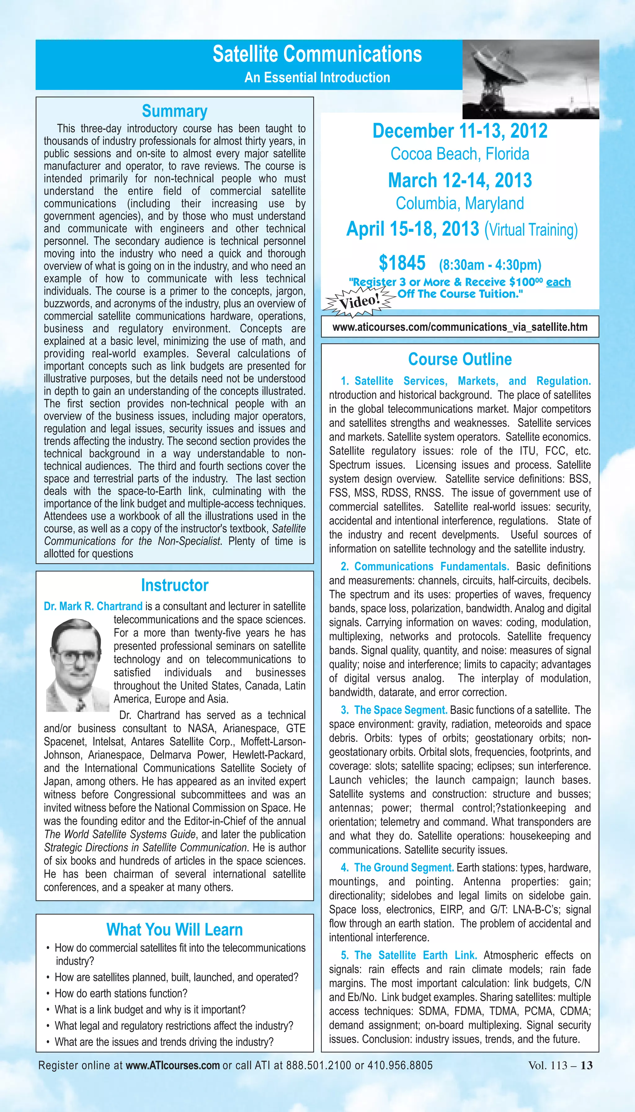 ATI Catalog Of Space, Satellite, Radar, Defense and Systems Engineering ...