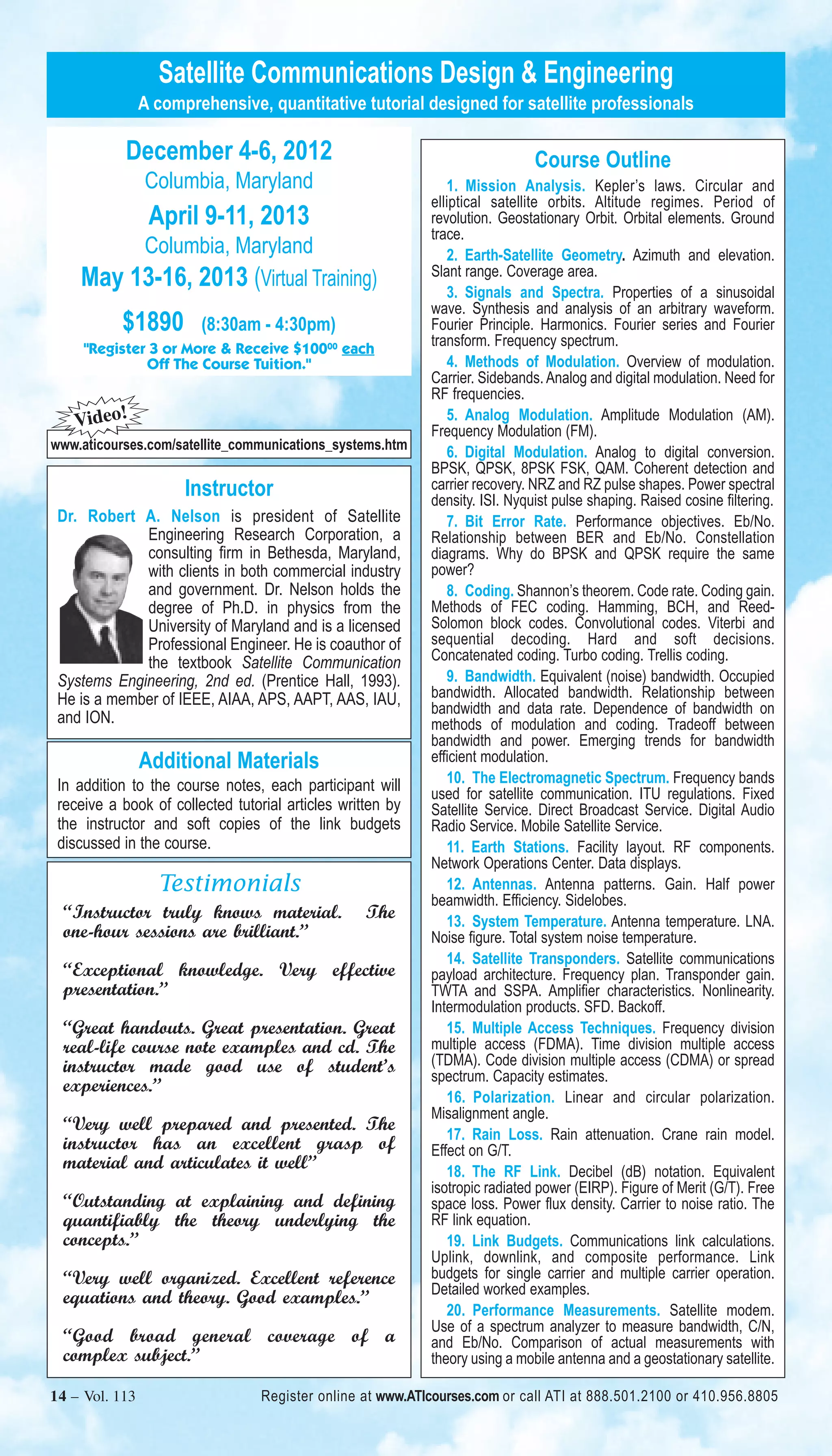 ATI Catalog Of Space, Satellite, Radar, Defense and Systems Engineering ...