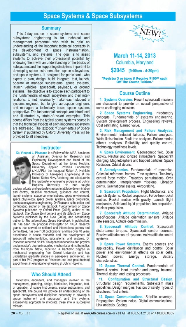 ATI Catalog Of Space, Satellite, Radar, Defense and Systems Engineering ...
