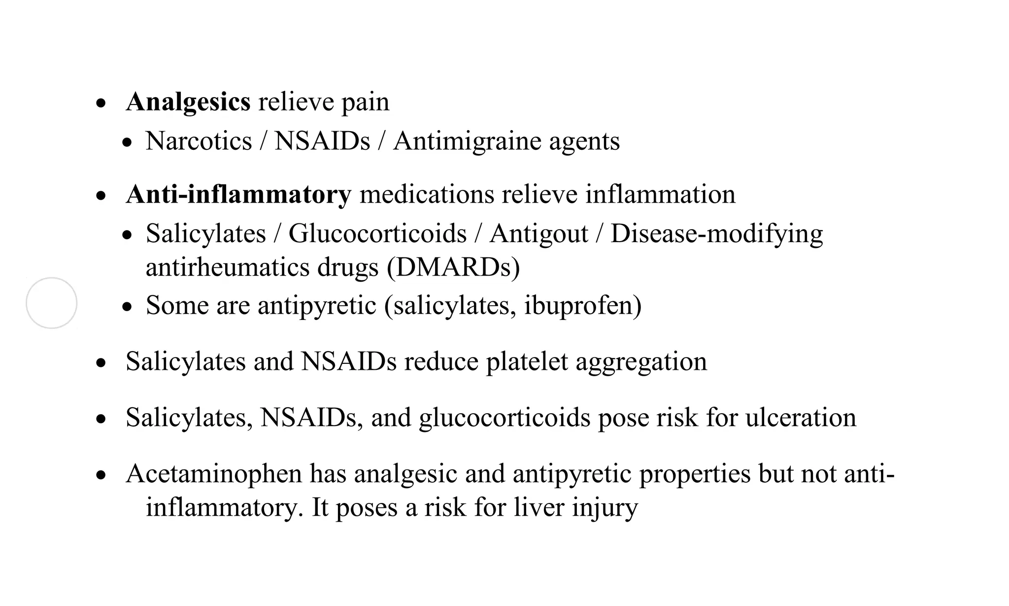 Ati flash cards 04, medications for pain and inflammation | DOC