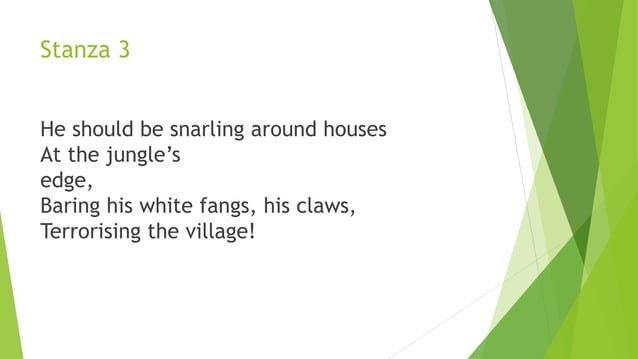 A tiger in the zoo poem presentation | PPT | Zoos & Aquariums | Attractions