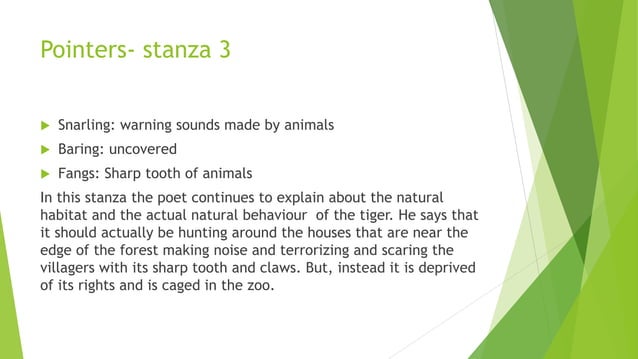 A tiger in the zoo poem presentation | PPT | Zoos & Aquariums | Attractions