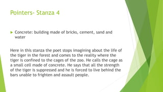 A tiger in the zoo poem presentation | PPT