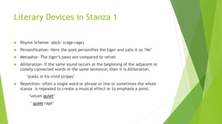 A tiger in the zoo poem presentation | PPT