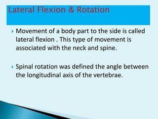 Normal Movement of The Spinal and Thorax | PPTX