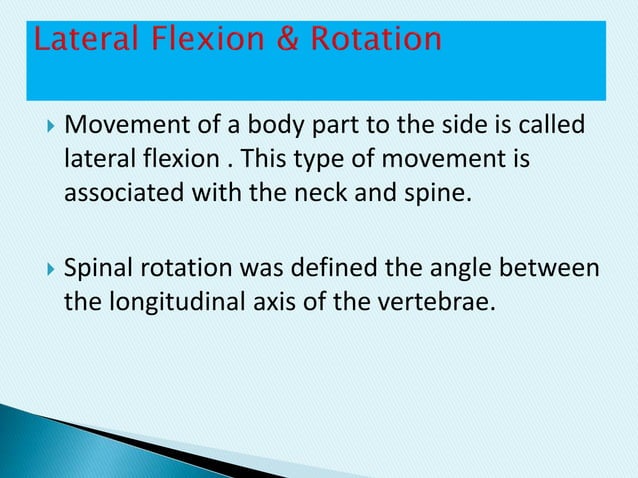 Normal Movement of The Spinal and Thorax | PPT