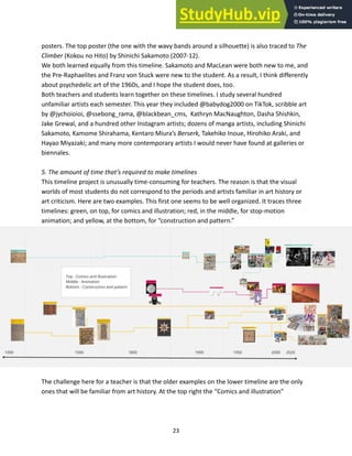 A Timeline Of Art History For Teaching Art Students | PDF