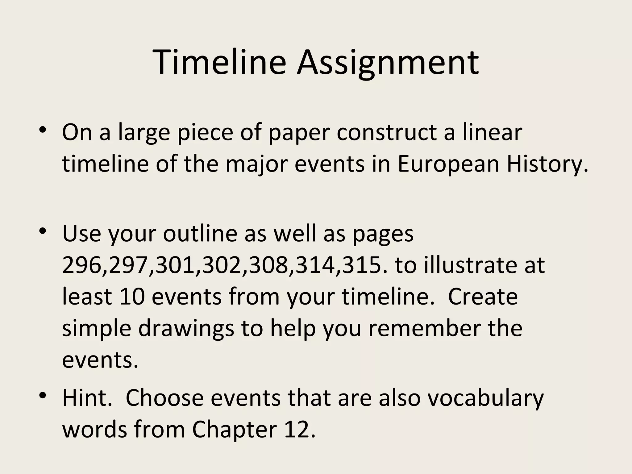 A Timeline Of Europe | PPT