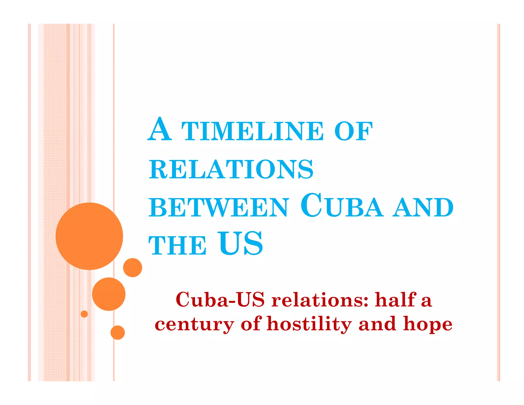 A timeline of relations between cuba and the us | PDF