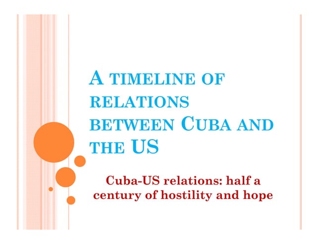 A timeline of relations between cuba and the us | PDF | Political ...