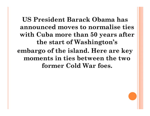 A timeline of relations between cuba and the us | PDF | Political ...