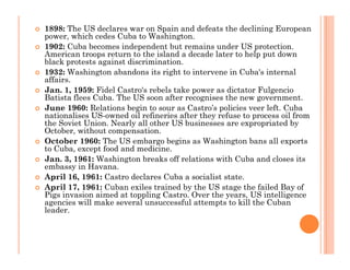 A timeline of relations between cuba and the us | PDF