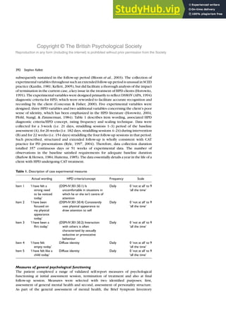 A Time Series Evaluation Of The Treatment Of Histrionic Personality ...