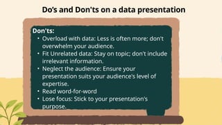How to write Data Presentation in Research | PPTX