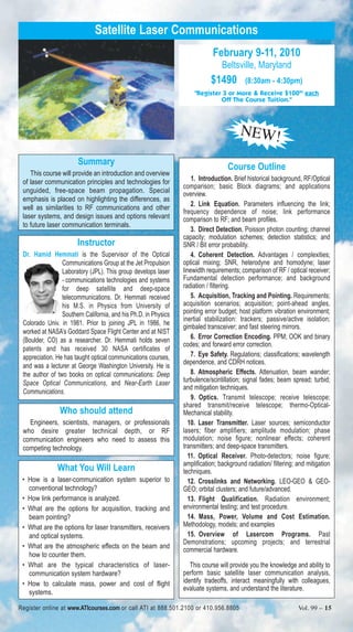 ATI Professional Development Courses Catalog On Space, Satellite and ...