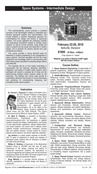 ATI Professional Development Courses Catalog On Space, Satellite and ...