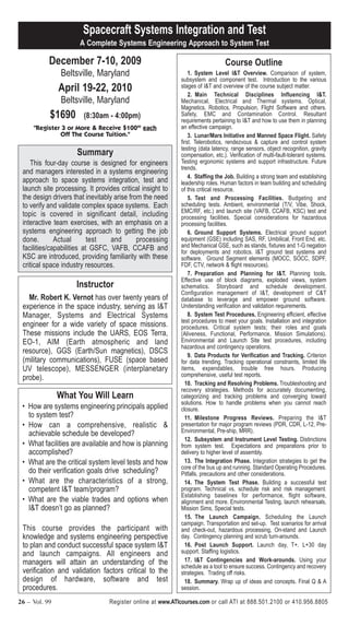 ATI Professional Development Courses Catalog On Space, Satellite and ...