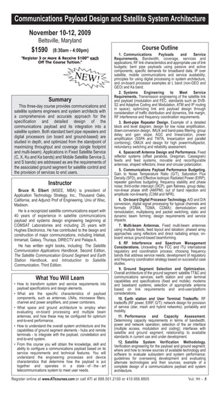 ATI Professional Development Courses Catalog On Space, Satellite and ...