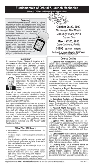 ATI Professional Development Courses Catalog On Space, Satellite and ...