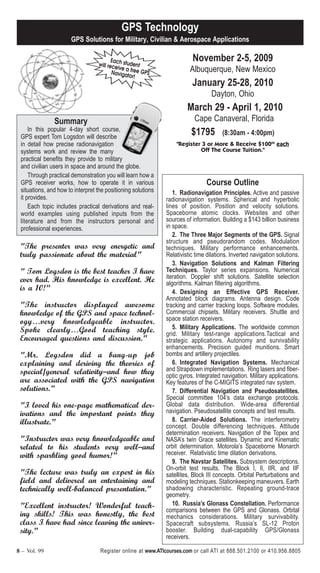 ATI Professional Development Courses Catalog On Space, Satellite and ...