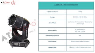 ATI Pro Technologies Presents DJ Sharpy Lights | PPT