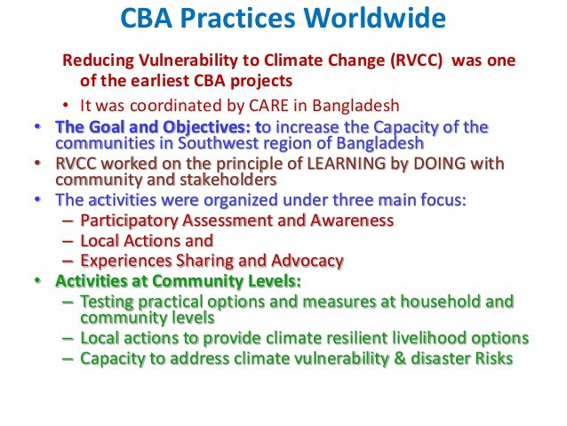 Community Based Adaptation as a Pillar of National Adaptation Efforts