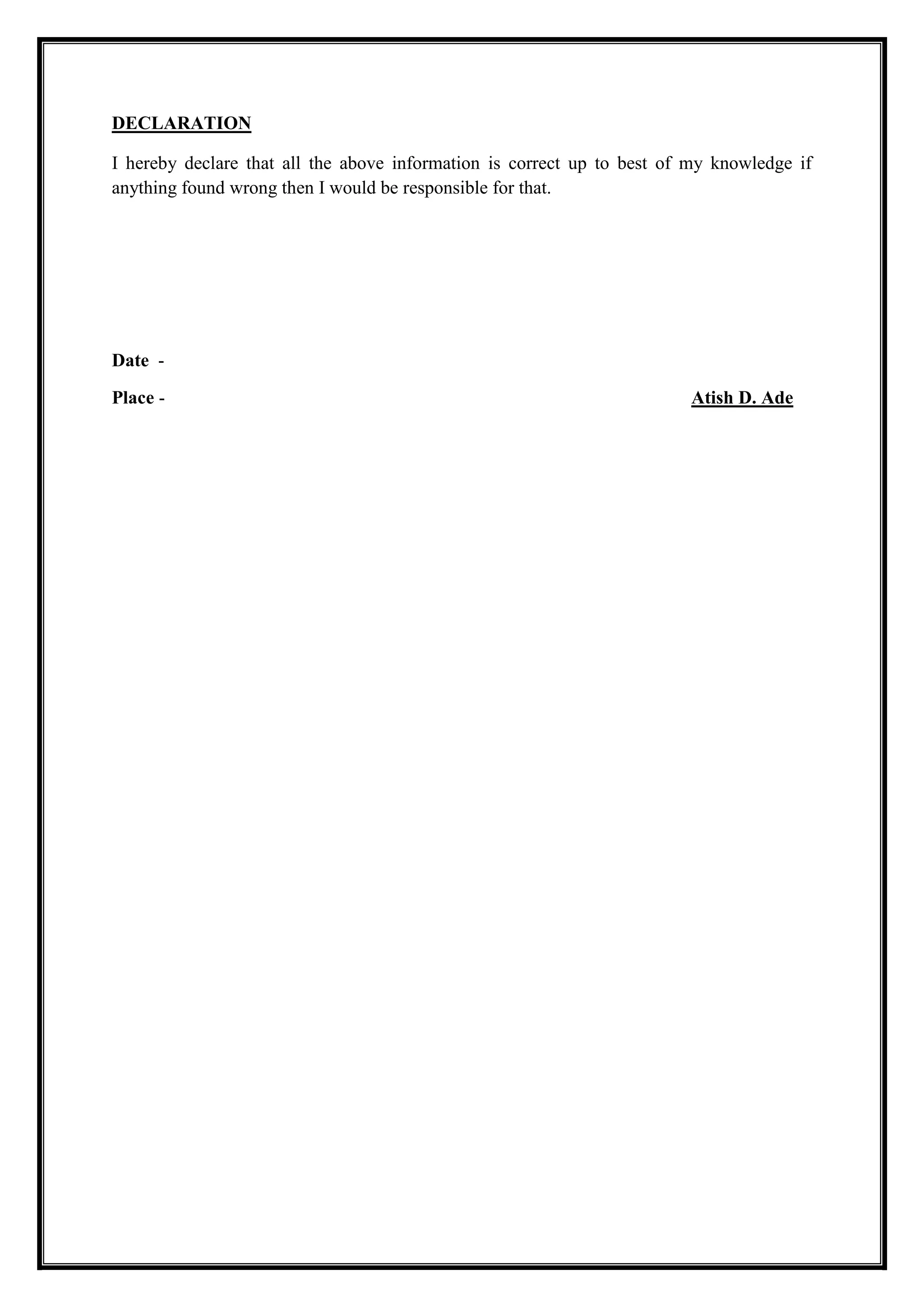 Atish ade resume | PDF | Careers