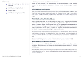 Atishi Marlena Singh Biography- Early Life, Education and Political ...