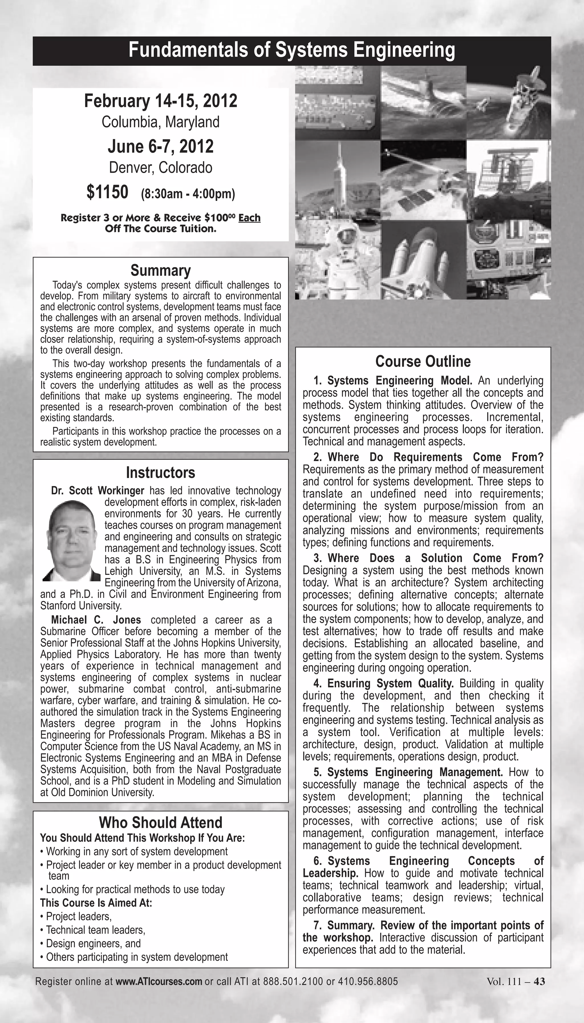 Catalog of ATI courses on Space, Satellite, Radar, Missile, Defense ...