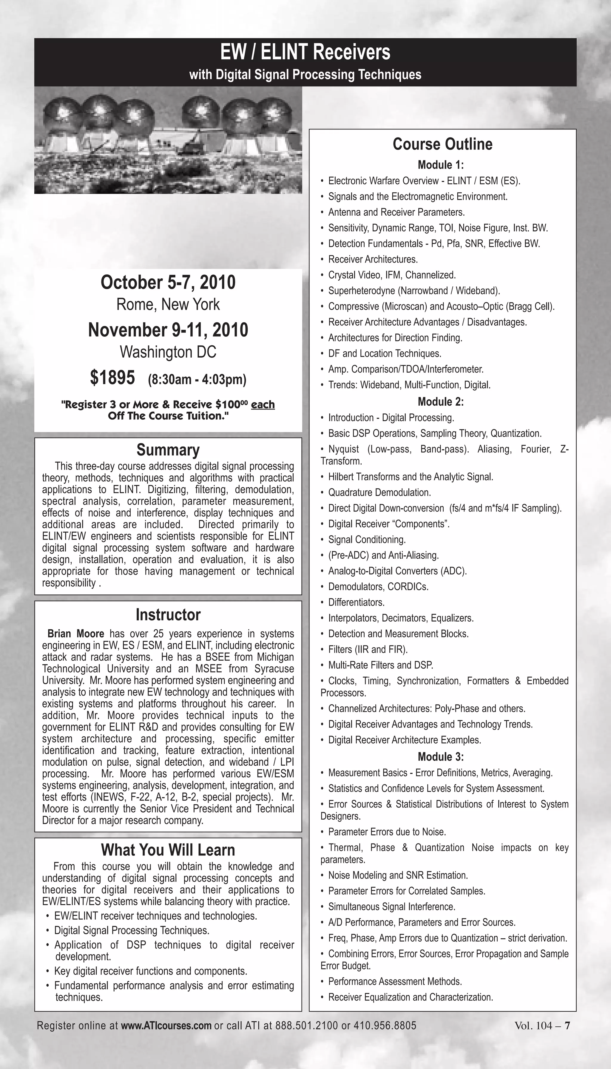 ATI Short Technical Development Courses Catalog On Satellite, Space ...