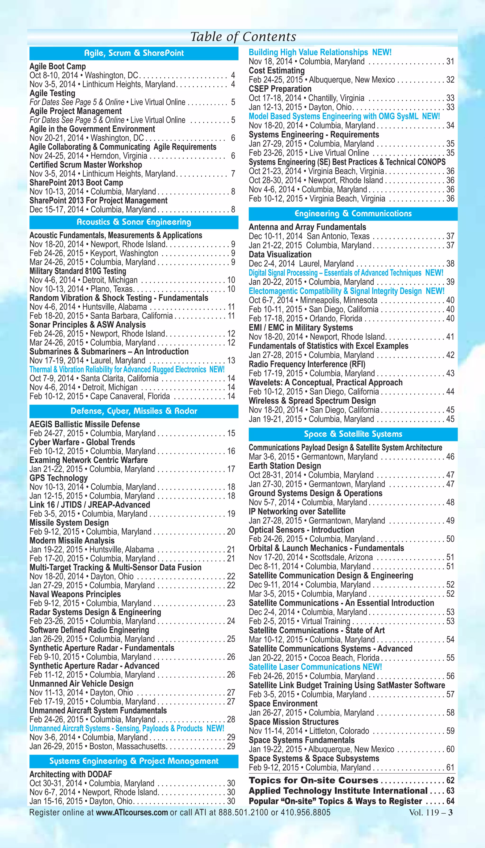 NEW ATICourses space, satellite,aerospace, engineering, technical training courses catalog | PDF ...