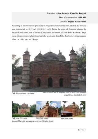 Atita mosque bengal assignment | PDF