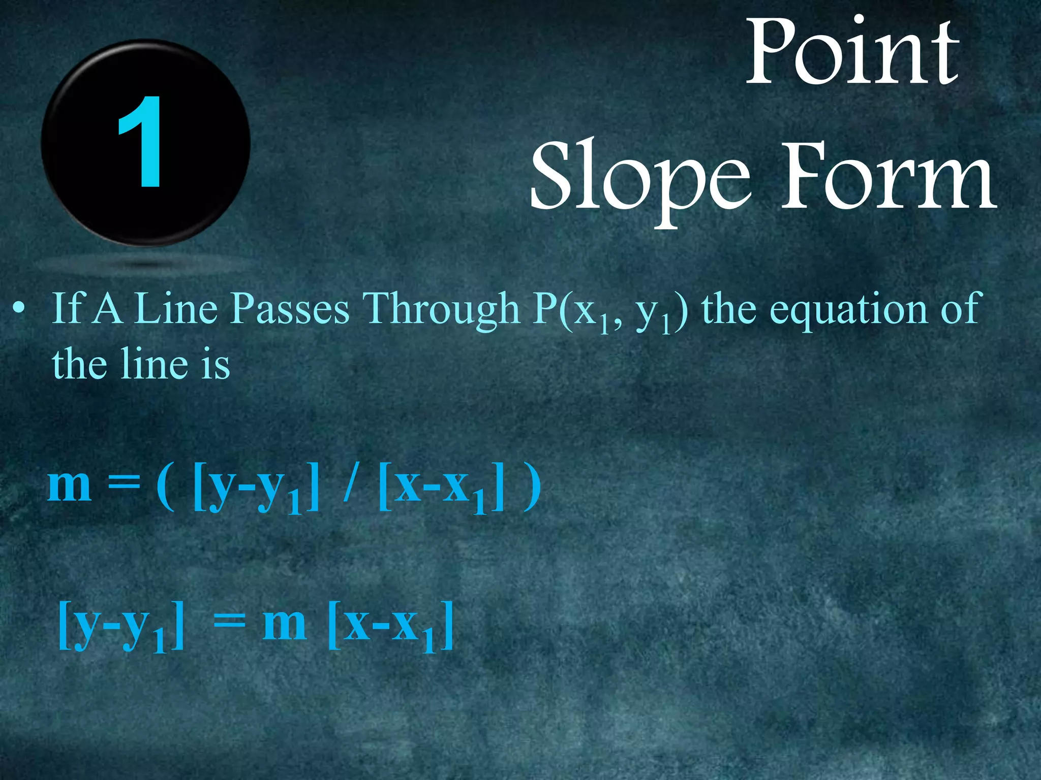 Straight Lines ( Especially For XI ) | PPTX