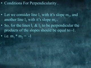 Straight Lines ( Especially For XI ) | PPTX