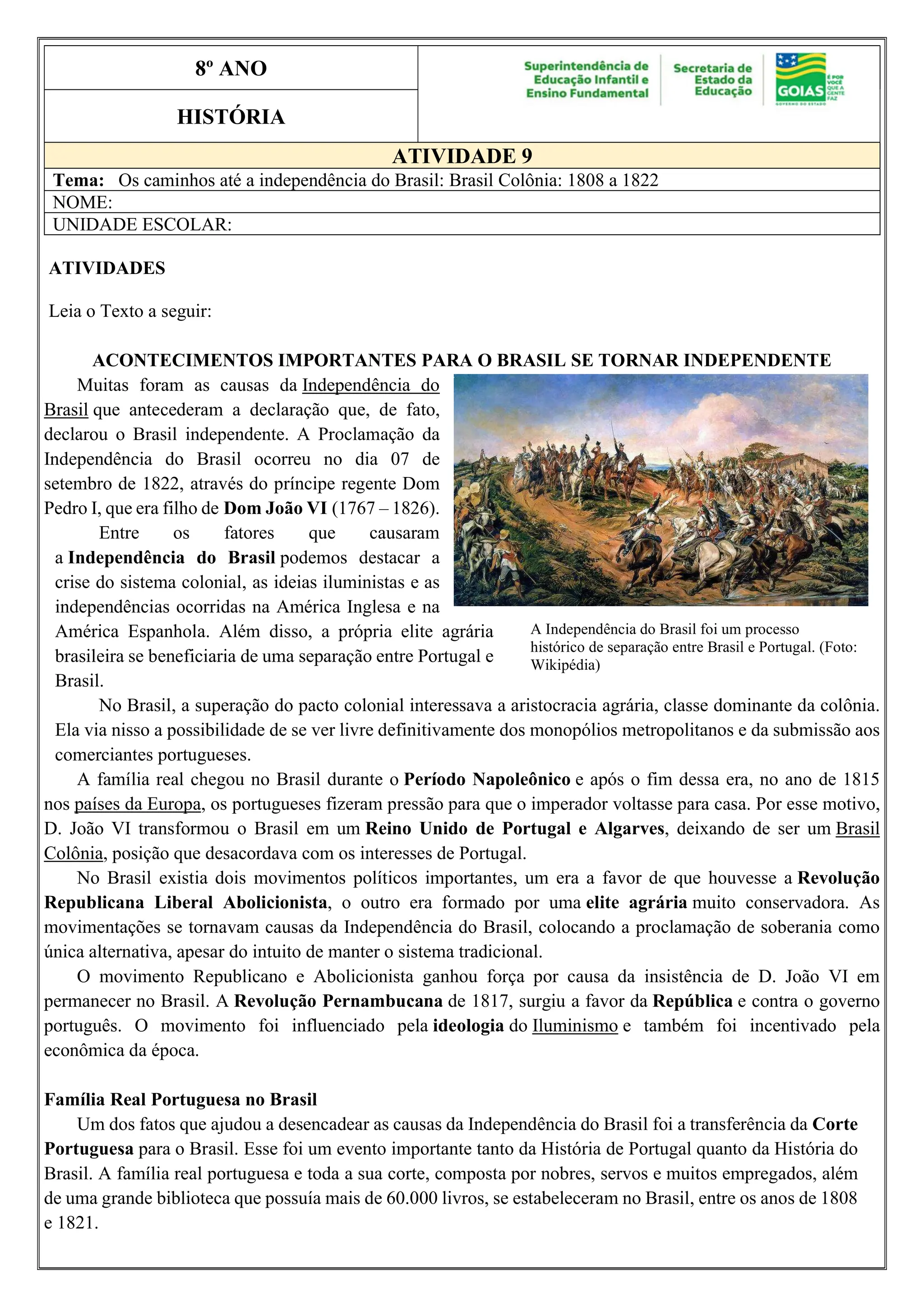 Atividade-9-8o-ano-HIS-Os-caminhos-ate-a-independencia-do-Brasil-Brasil ...