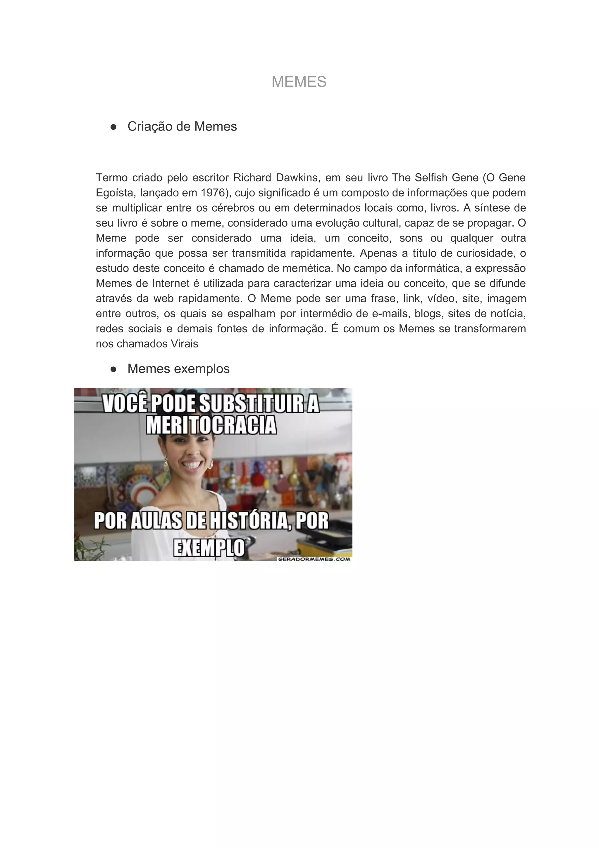 Atividade memes | PDF