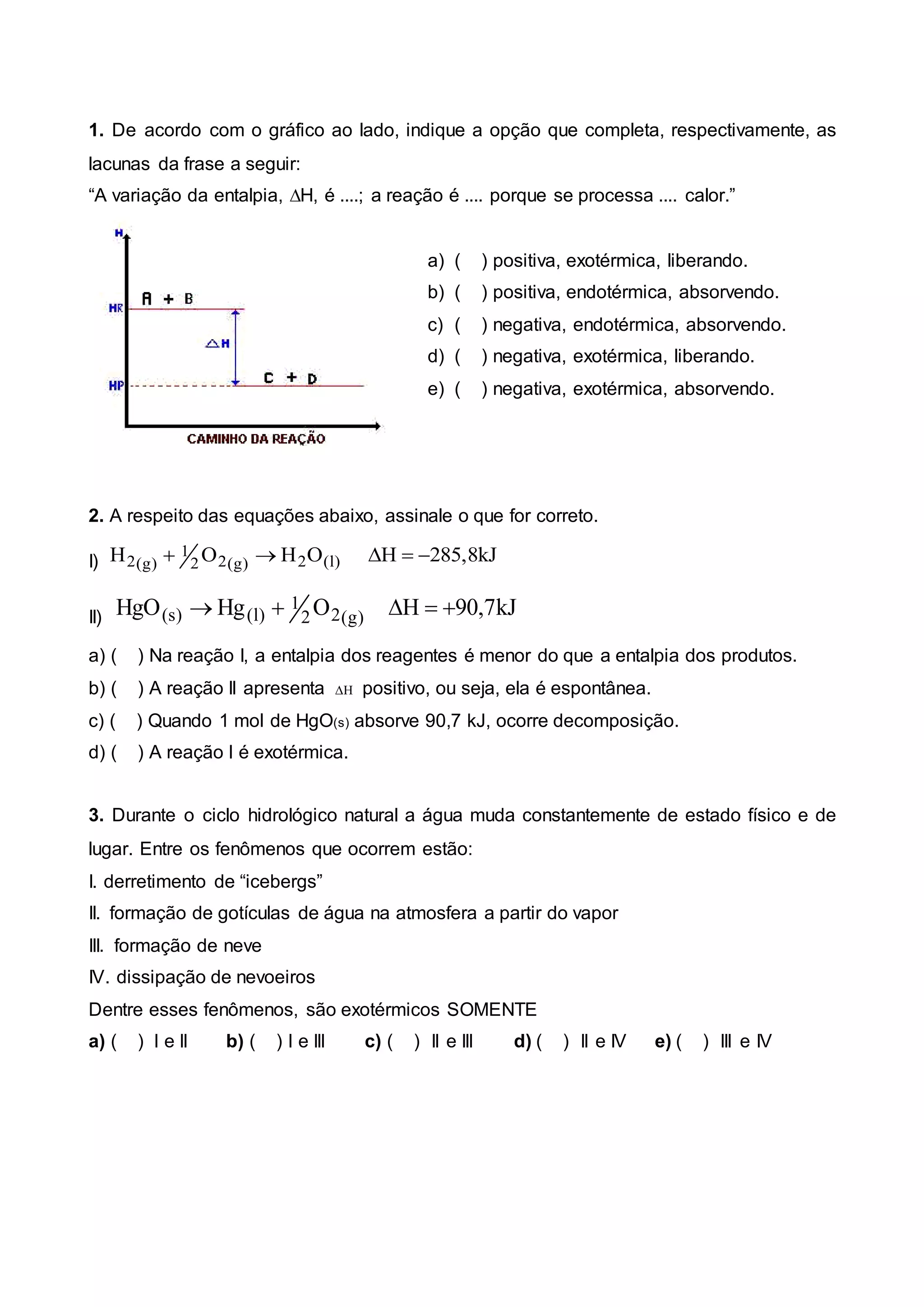 Exercicios De Termoquimica Pdf - FDPLEARN
