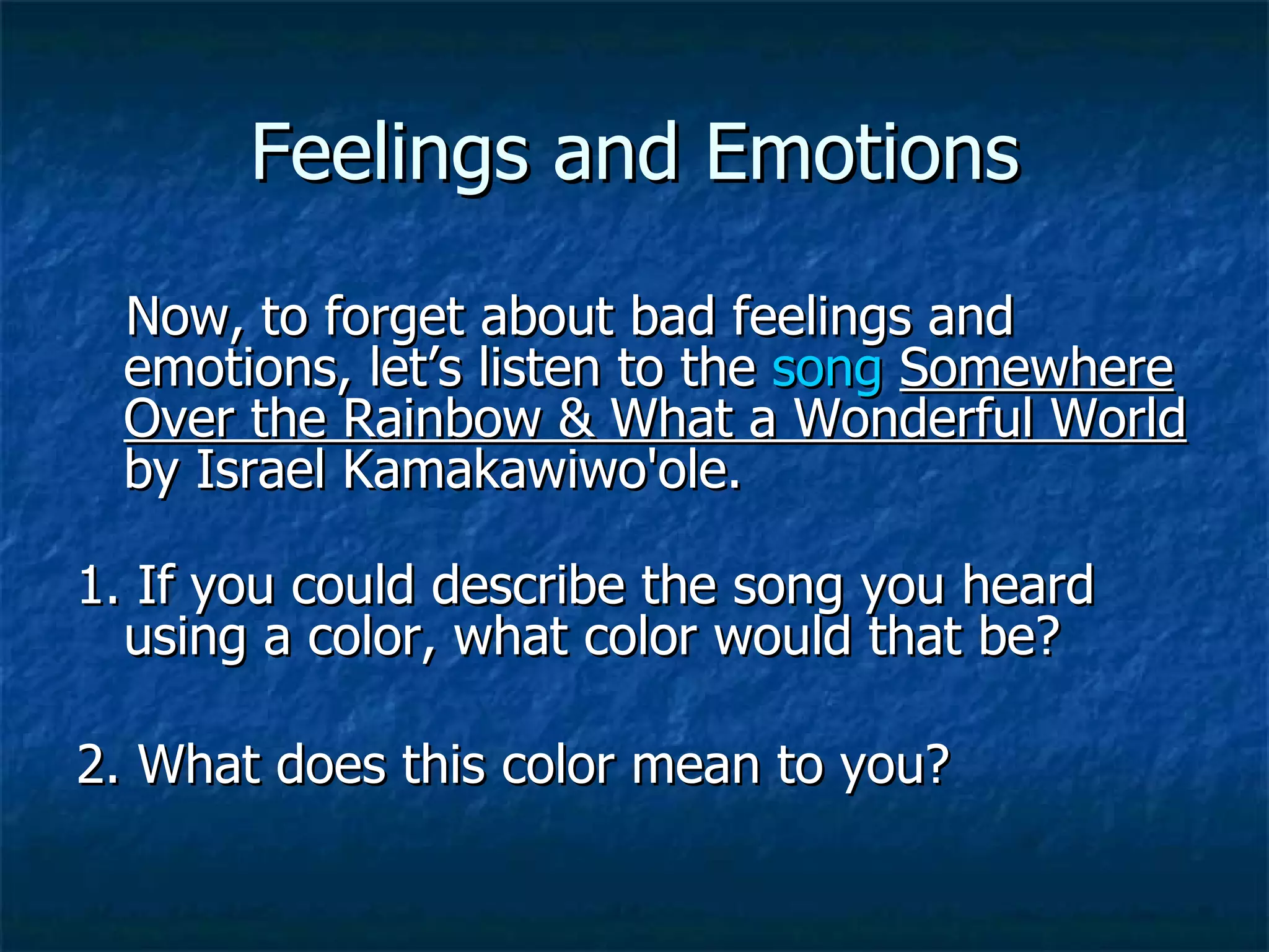 Feelings and Emotions | PPT