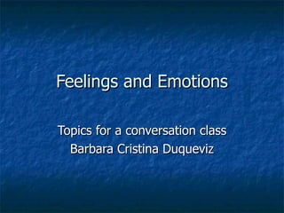 Feelings and Emotions | PPT