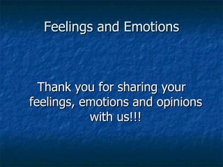 Feelings and Emotions | PPT