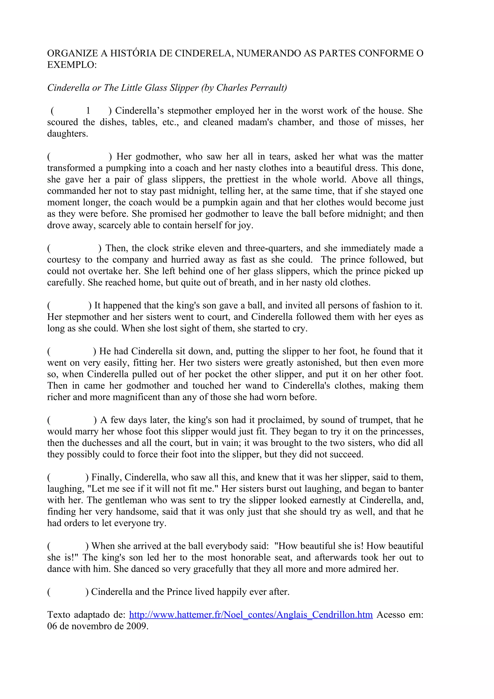 Atividade Cinderella | DOC