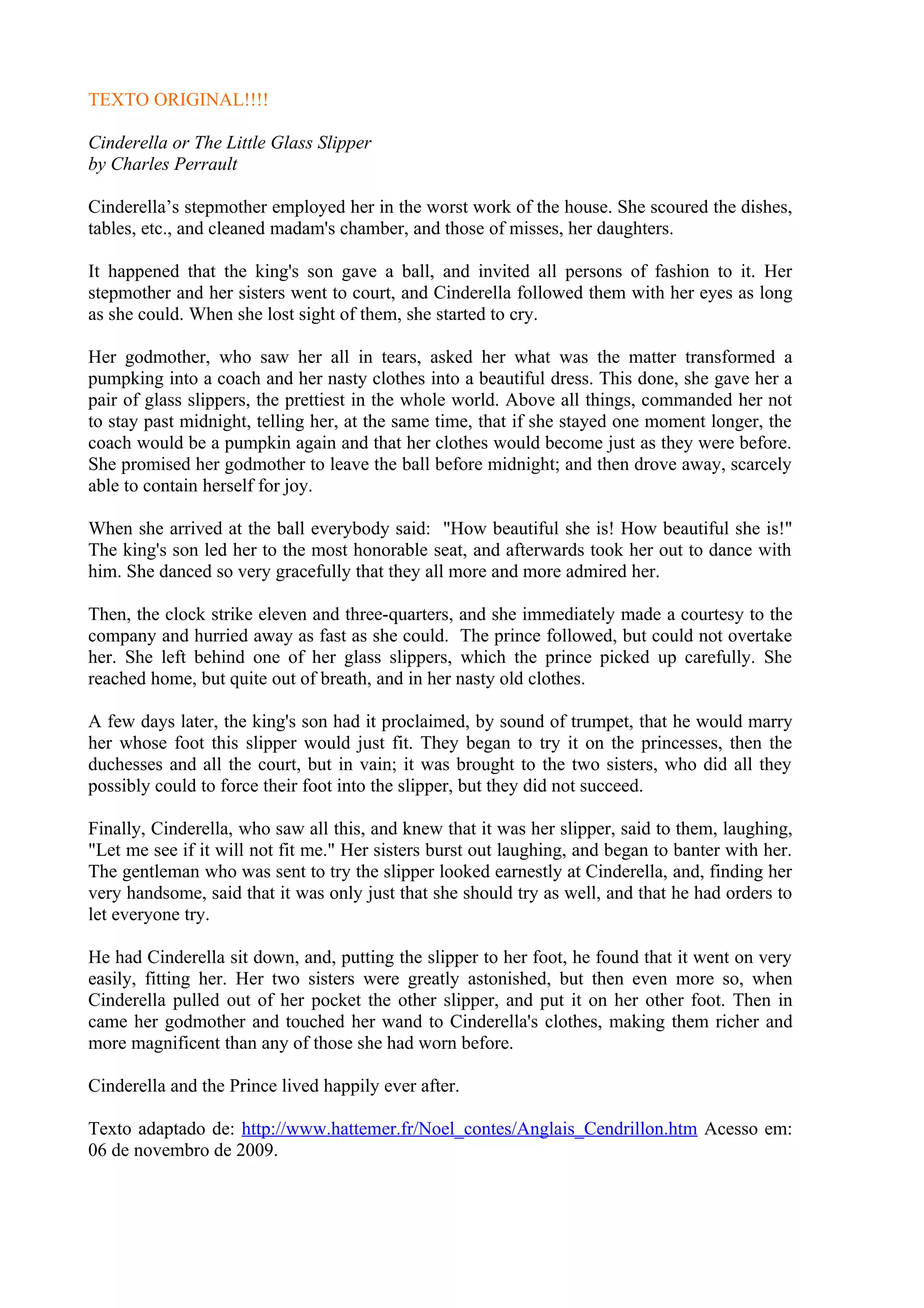 Atividade Cinderella | DOC