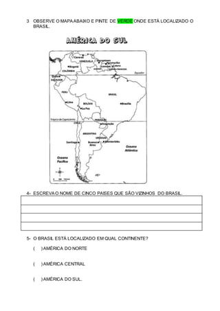 Questionario Sobre Continentes E Oceanos No Mapa Mundial 12.497