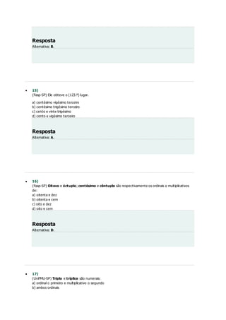 Atividade de numeral medio | PDF