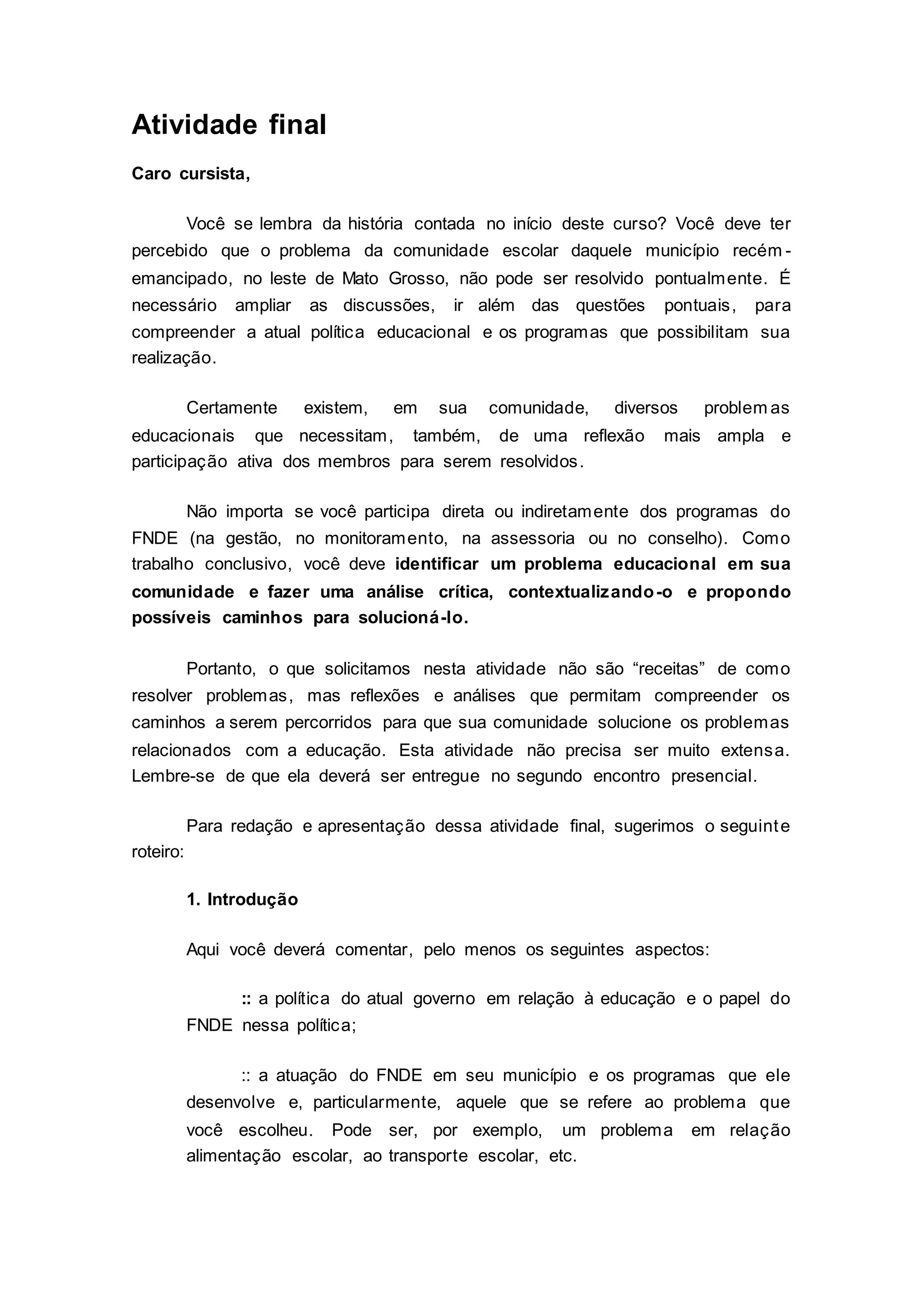 Atividade final | PDF