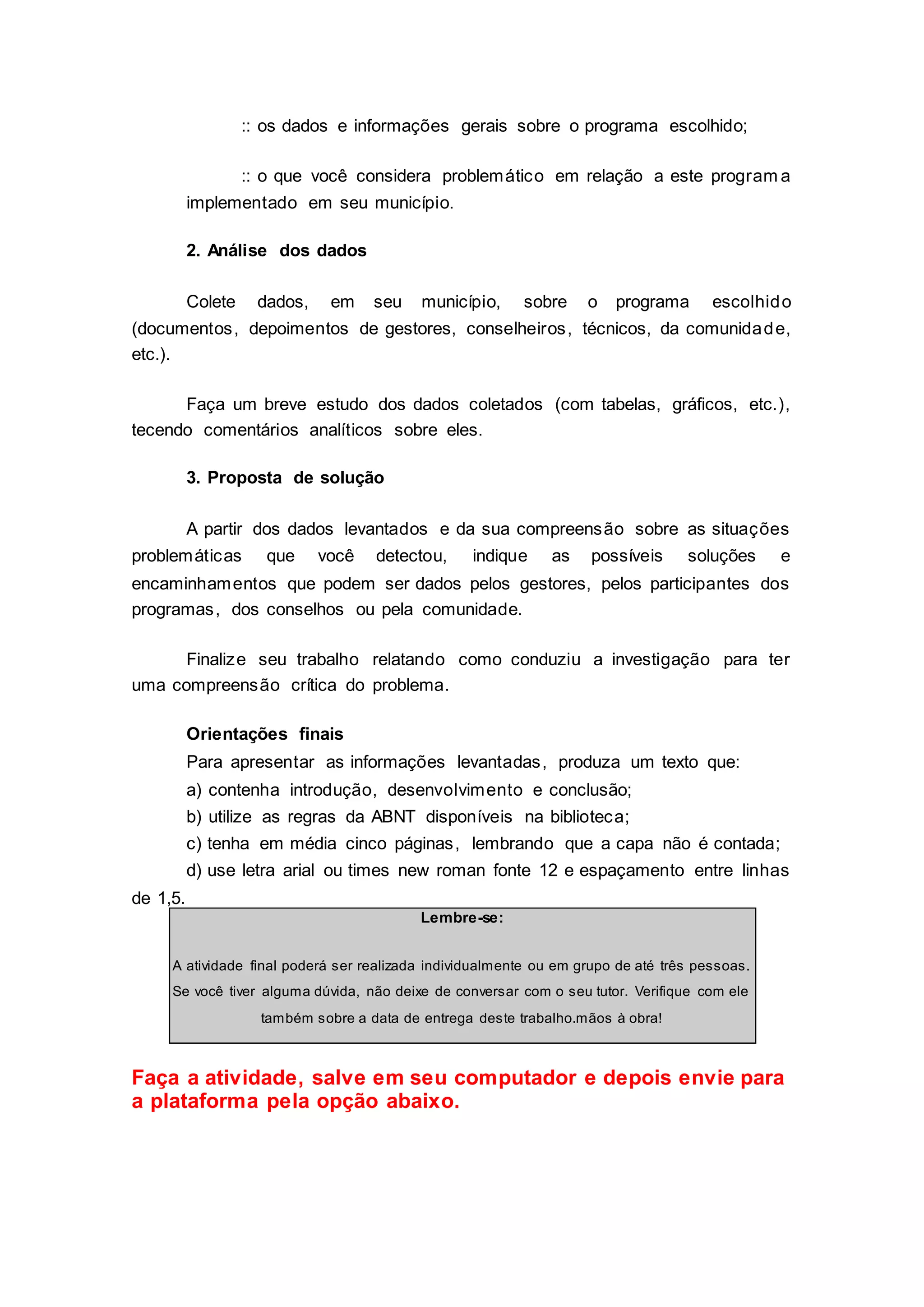 Atividade final | PDF