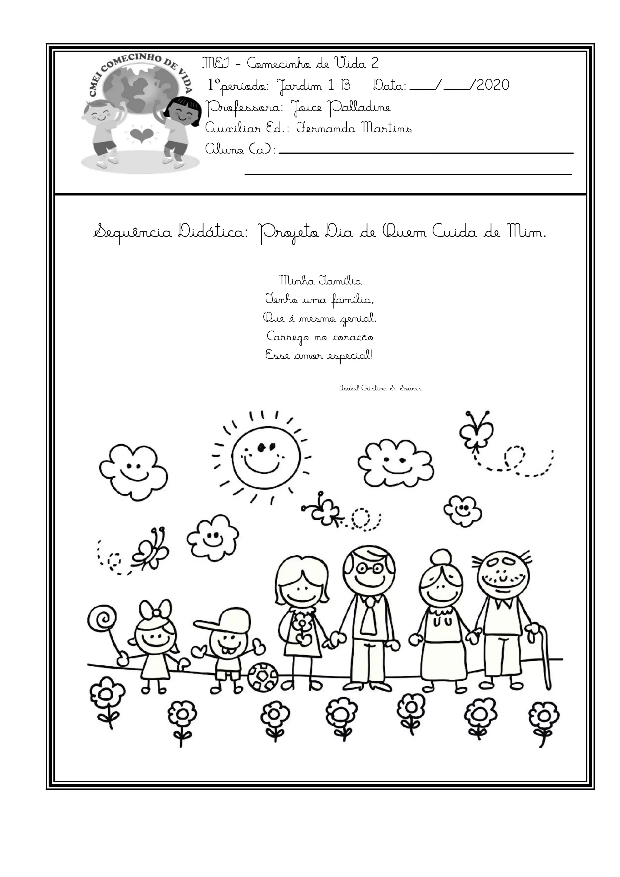 Atividade quem cuida de mim joice | PDF