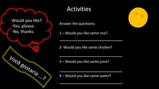 English's activities: Would you like...? | PPT