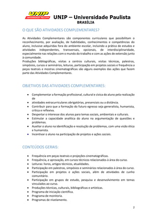 Atividades complementares | PDF
