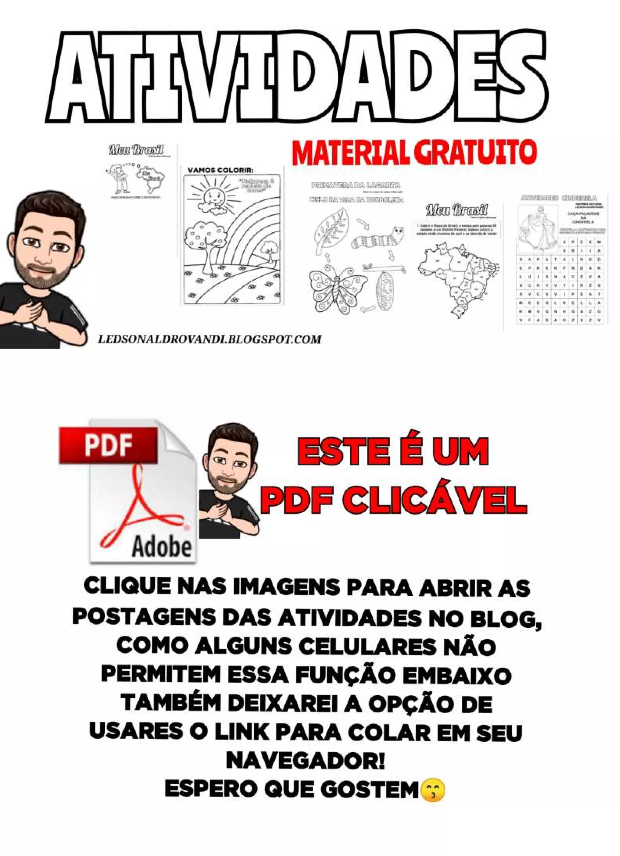 Atividades material grátis pdf clicável | PDF